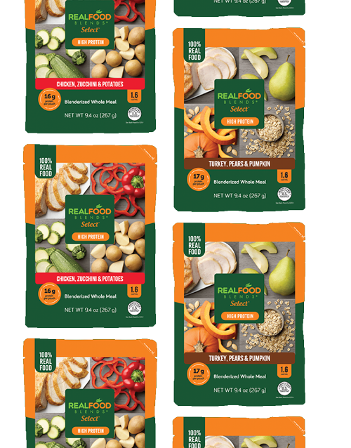 Real Food Blends Select Calorie-Dense, High-Protein Tube Feeding Products